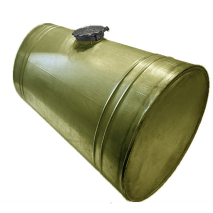 Polished brass fuel tanks with spun ends by The Brassworks