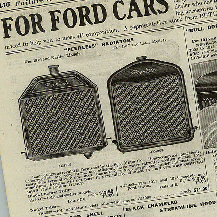 1917-1923 Model T Radiator "low" style with film core – The Brassworks